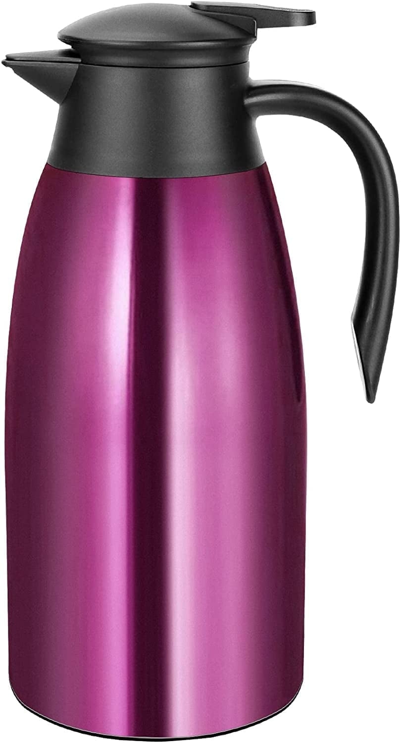 SSAWcasa 68oz Large Thermal Coffee Carafe, Stainless Steel Insulated ...