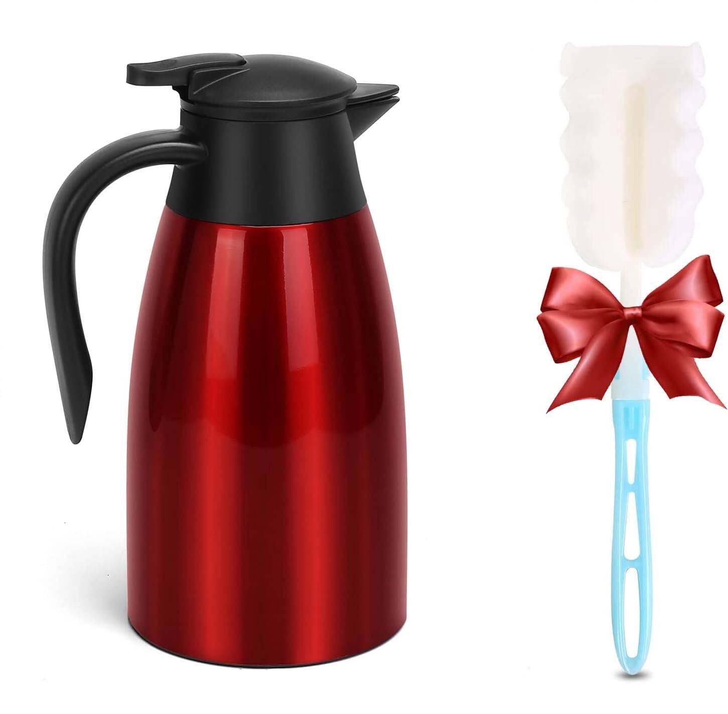 SSAWcasa 51oz Thermal Carafe, Stainless Steel Vacuum Pitcher, 12hr Heat ...
