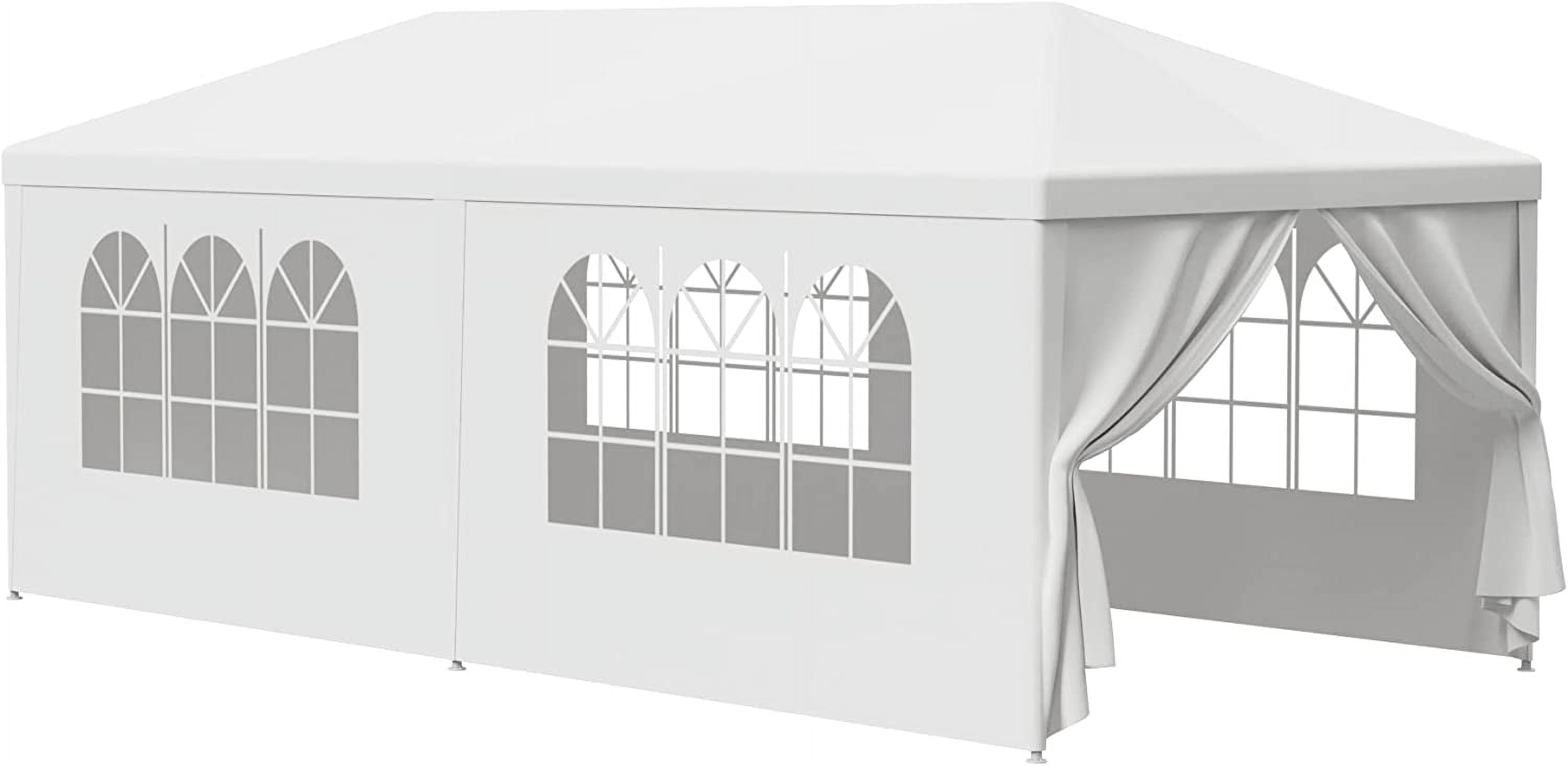 SSB Gazebo Tent, Outdoor Canopy Shelter with Removable Sidewalls and Windows, Waterproof Heavy ...