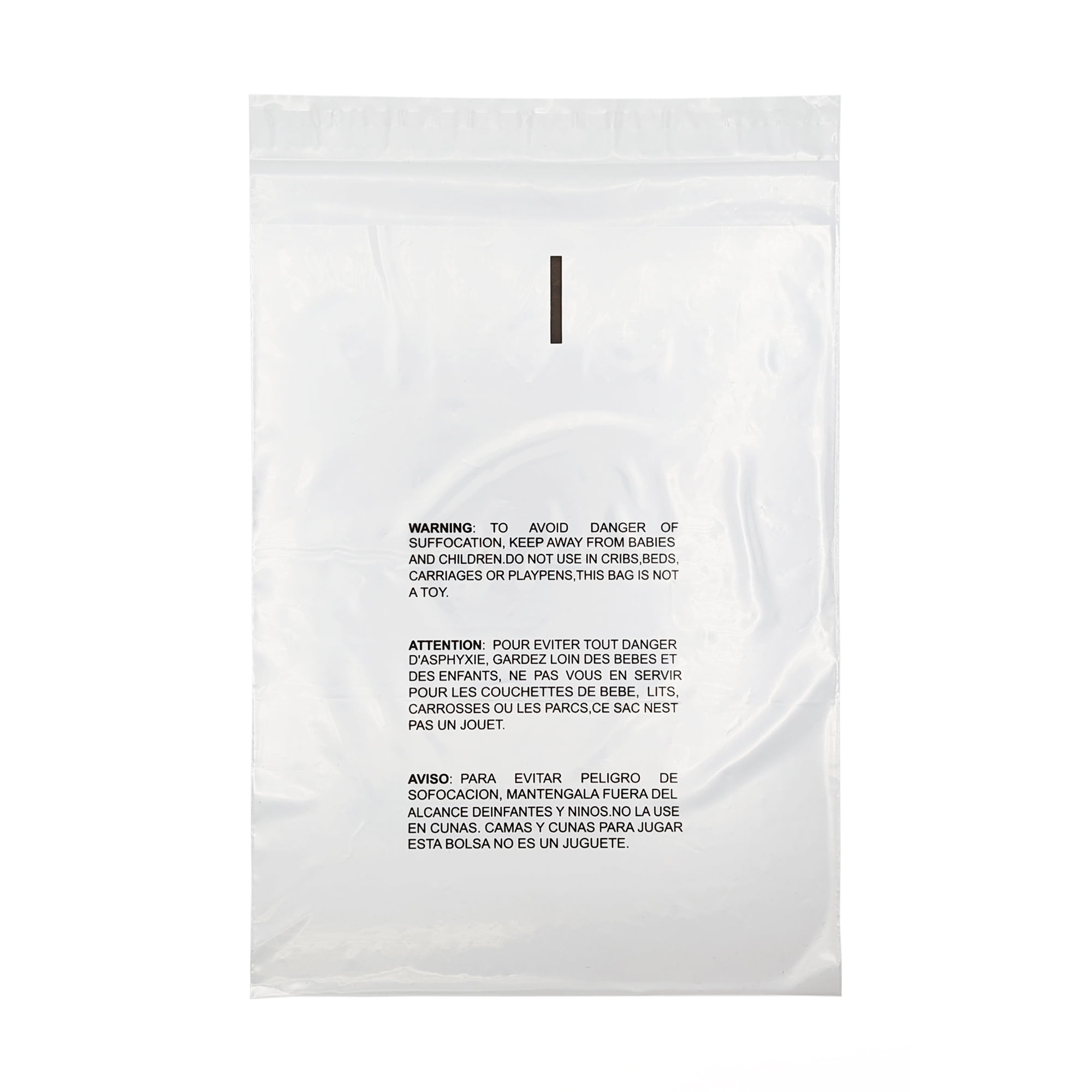 SSBM 10" x 13" Resealable Suffocation Warning Bags - 1.5 Mil - Clear ...
