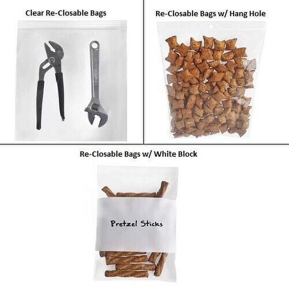 Clear Plastic Reclosable Bags Self Seal Zip Lock Choose: Mil, Size ...