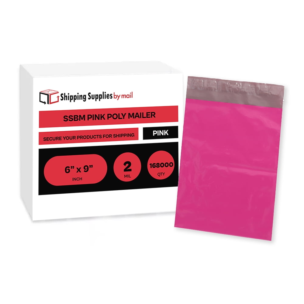 SSBM Pink Poly Mailers, 6x9 Inch, 168000 Pack, Glamour Shipping Mailers ...