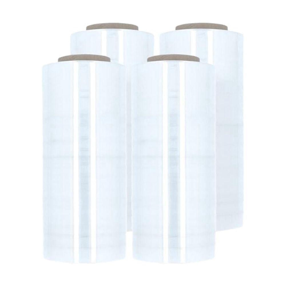 SSBM Blown Hand Stretch Wrap 18 Inch x 1500 Feet 80 Gauge 8 Rolls Clear ...