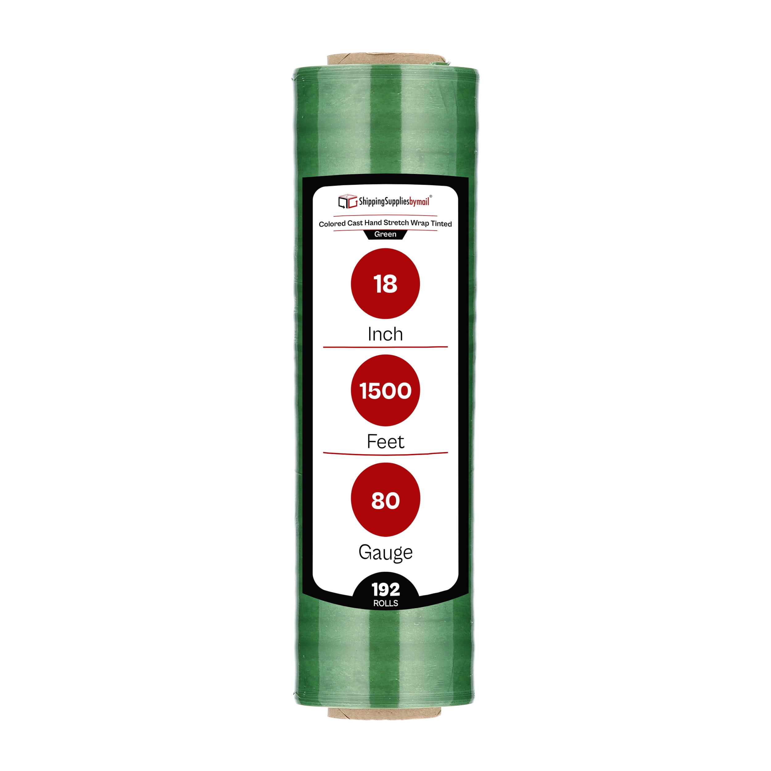 SSBM 18"x1500' 3" Core Cast Colored Hand Stretch Wrap Packing Shrink ...