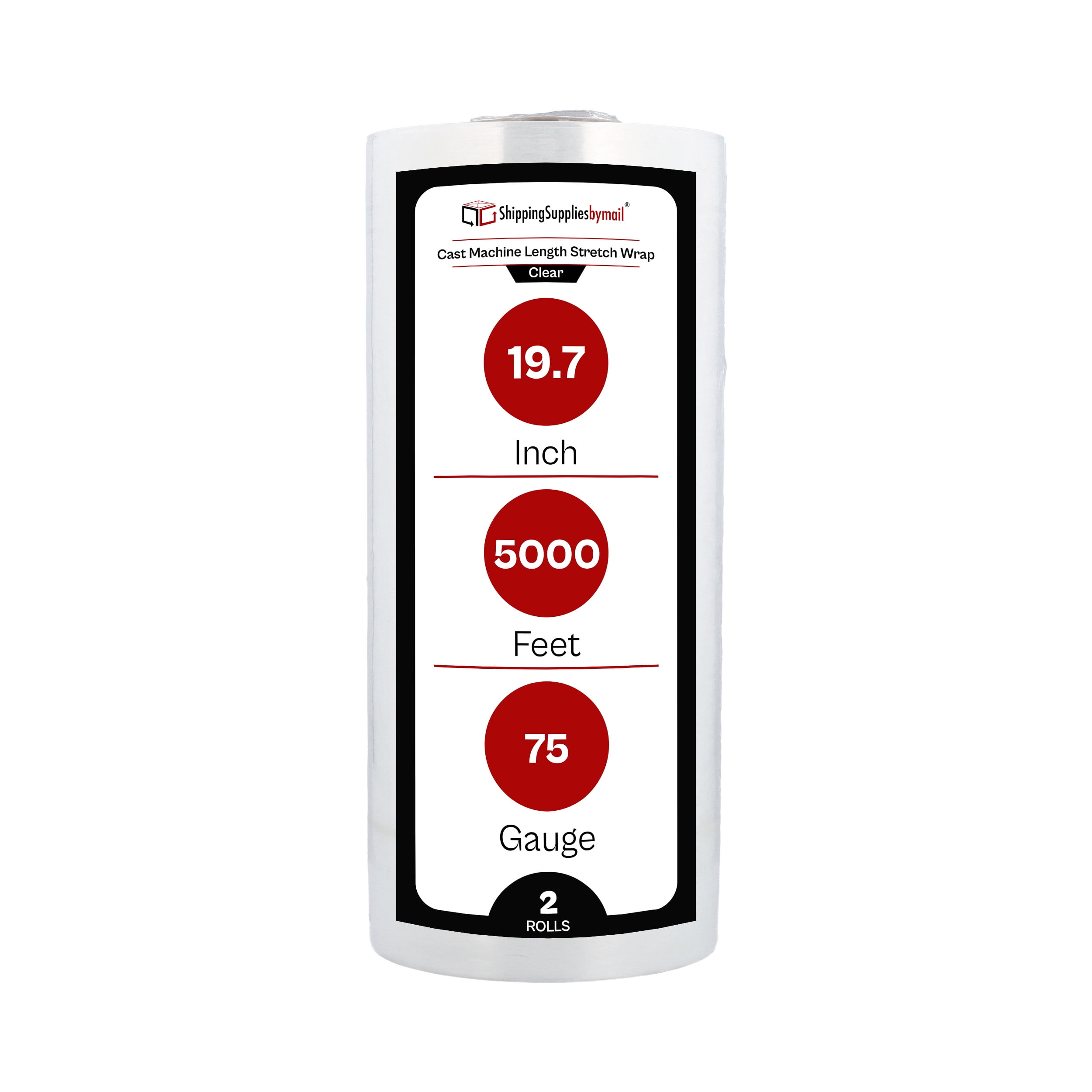 SSBM 19.7" x 5000' 3" Core Cast Machine Length Pallet Stretch Wrap ...
