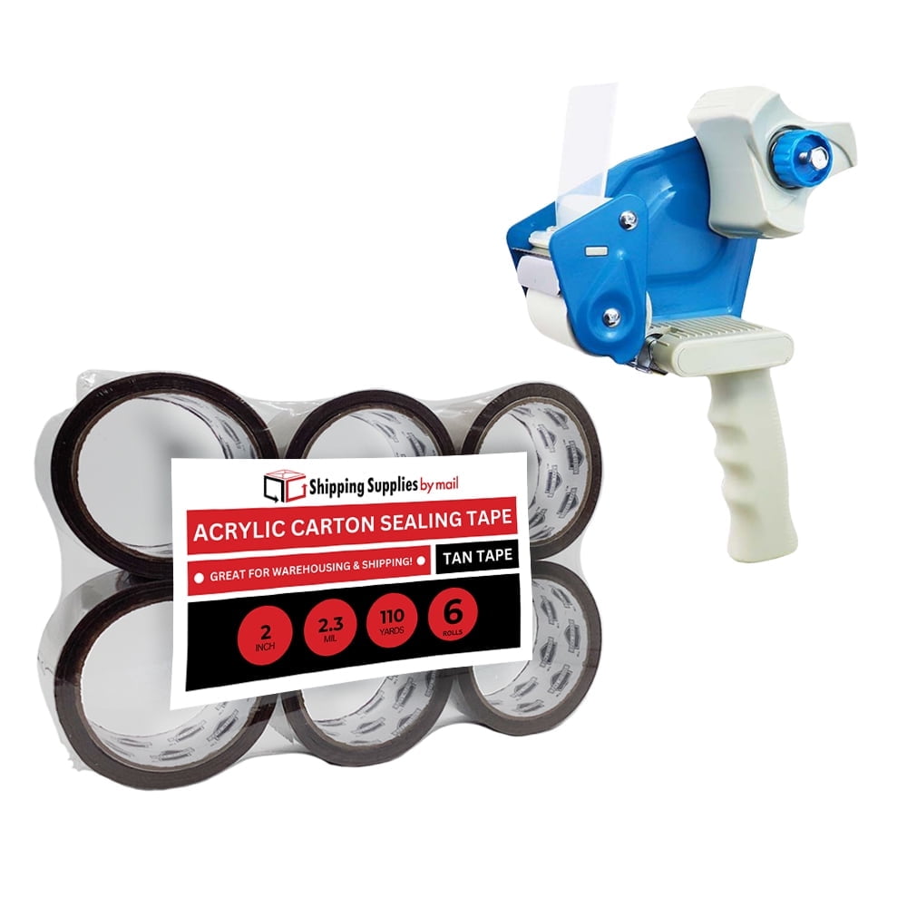 SSBM 2.3 Mil - Carton Sealing Packing Acrylic Tape with Dispenser for ...