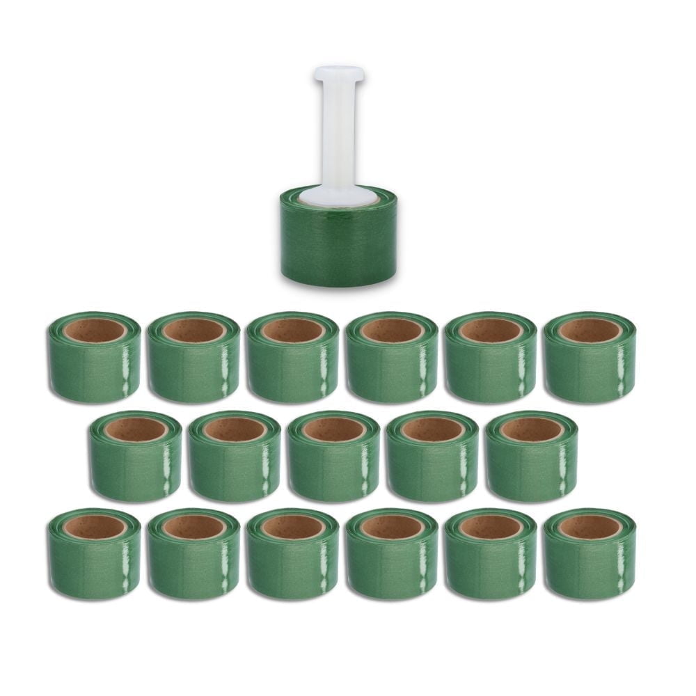 SSBM Mini Stretch Wrap with Reuseable Handle 3" x 1000' 80 Gauge 36 ...