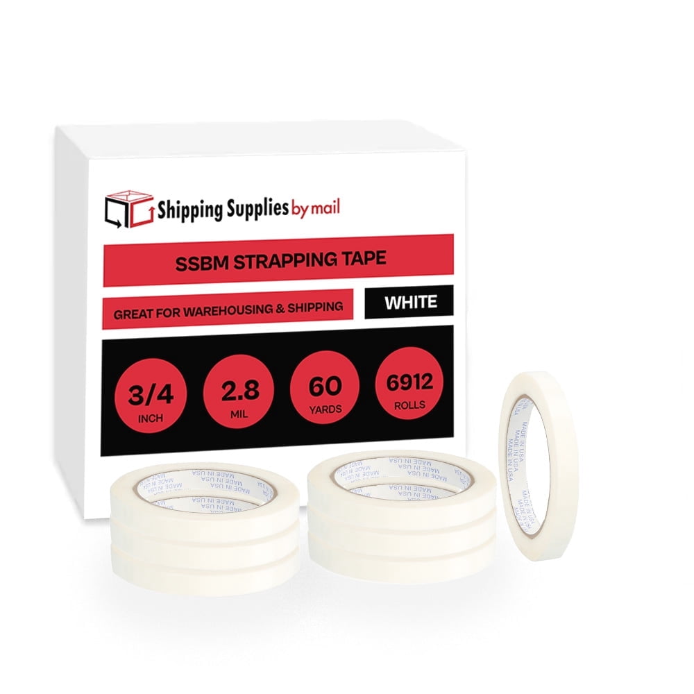 SSBM 6912 Rolls - 2.8 Mil - Heavy Duty Strapping Bundling Adhesive Tape ...