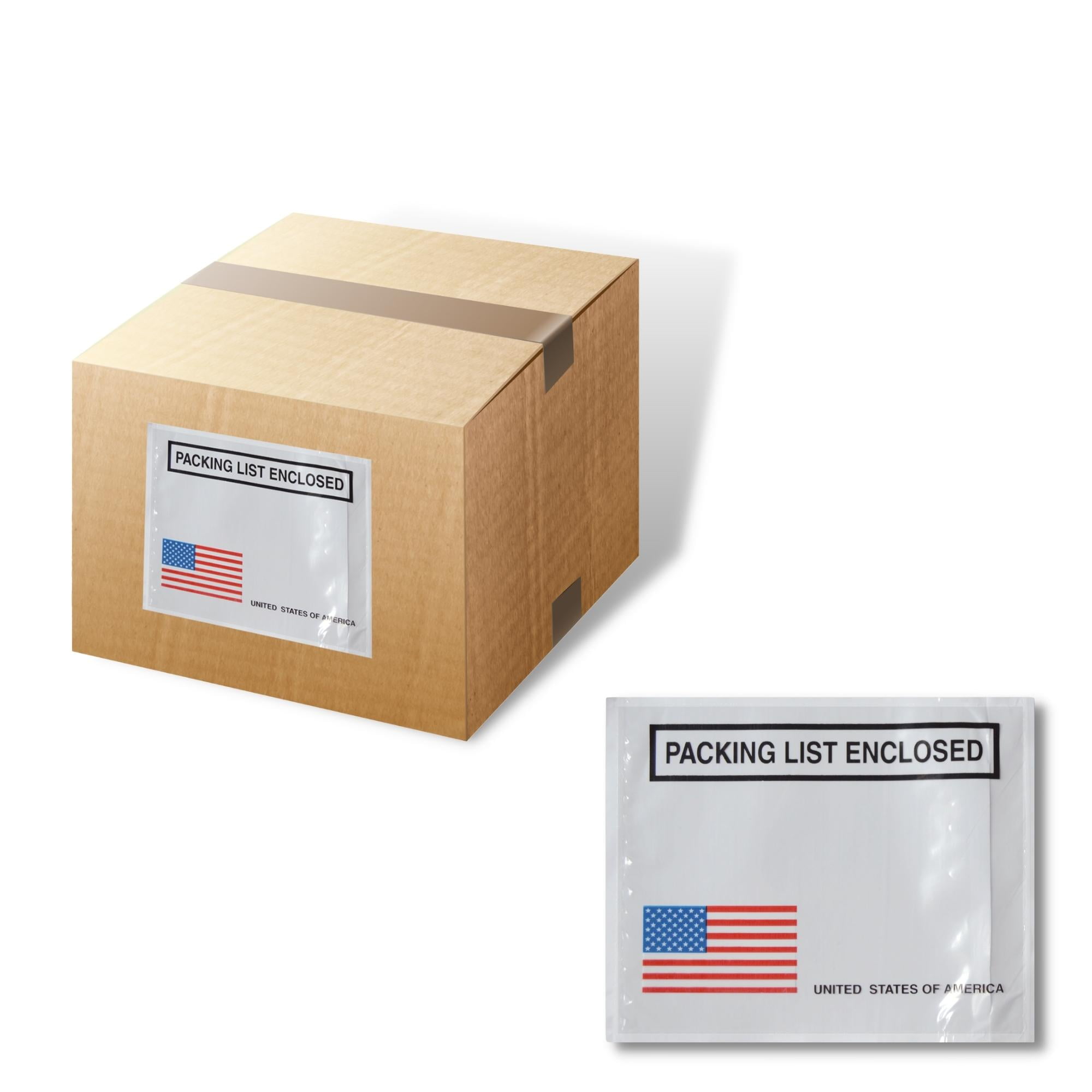 SSBM 4.5" x 5.5" Protective Packaging Panel Face Packing List USA Flag ...