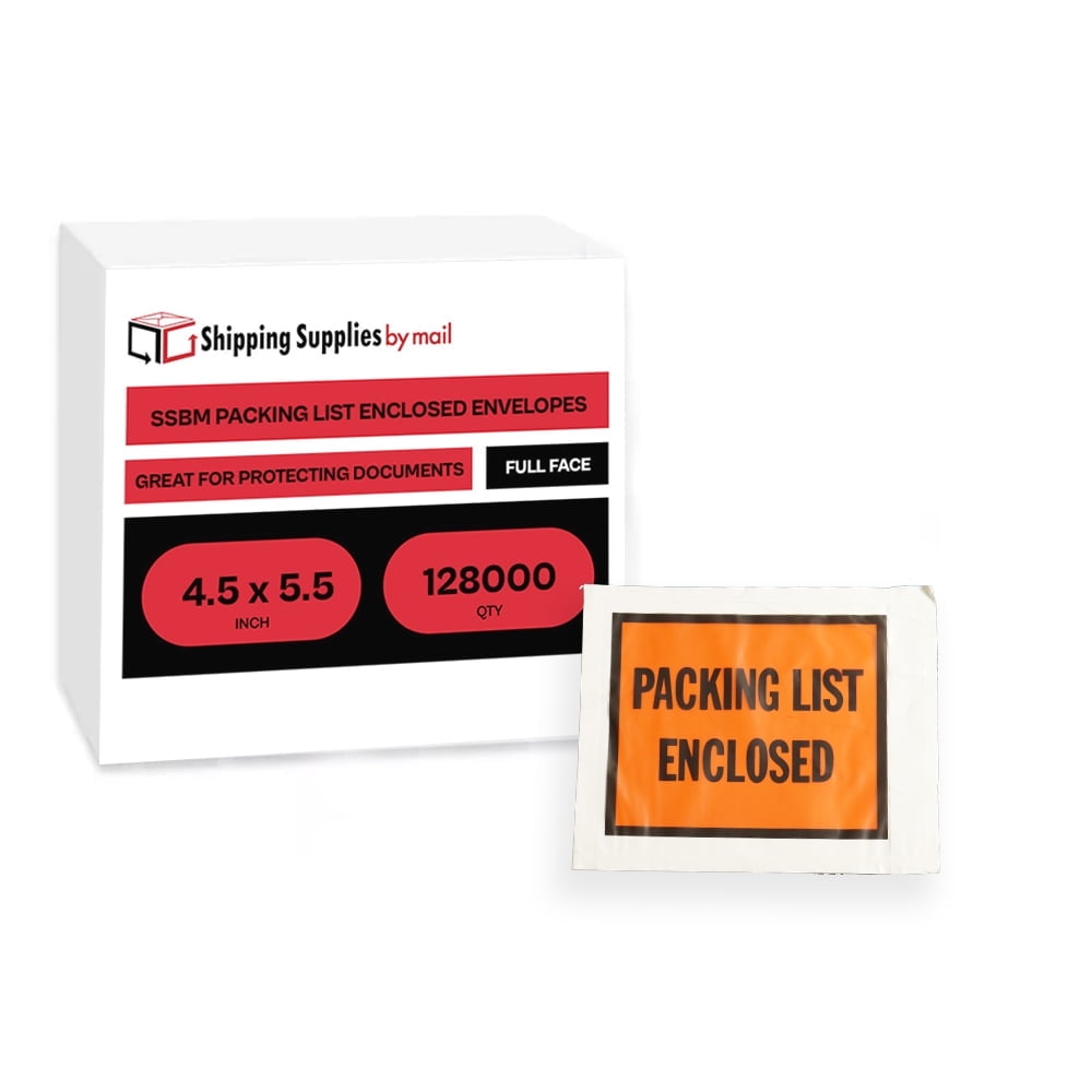 SSBM 4.5"x5.5" Packing List Enclosed Envelope 1000/CS Self Adhesive ...