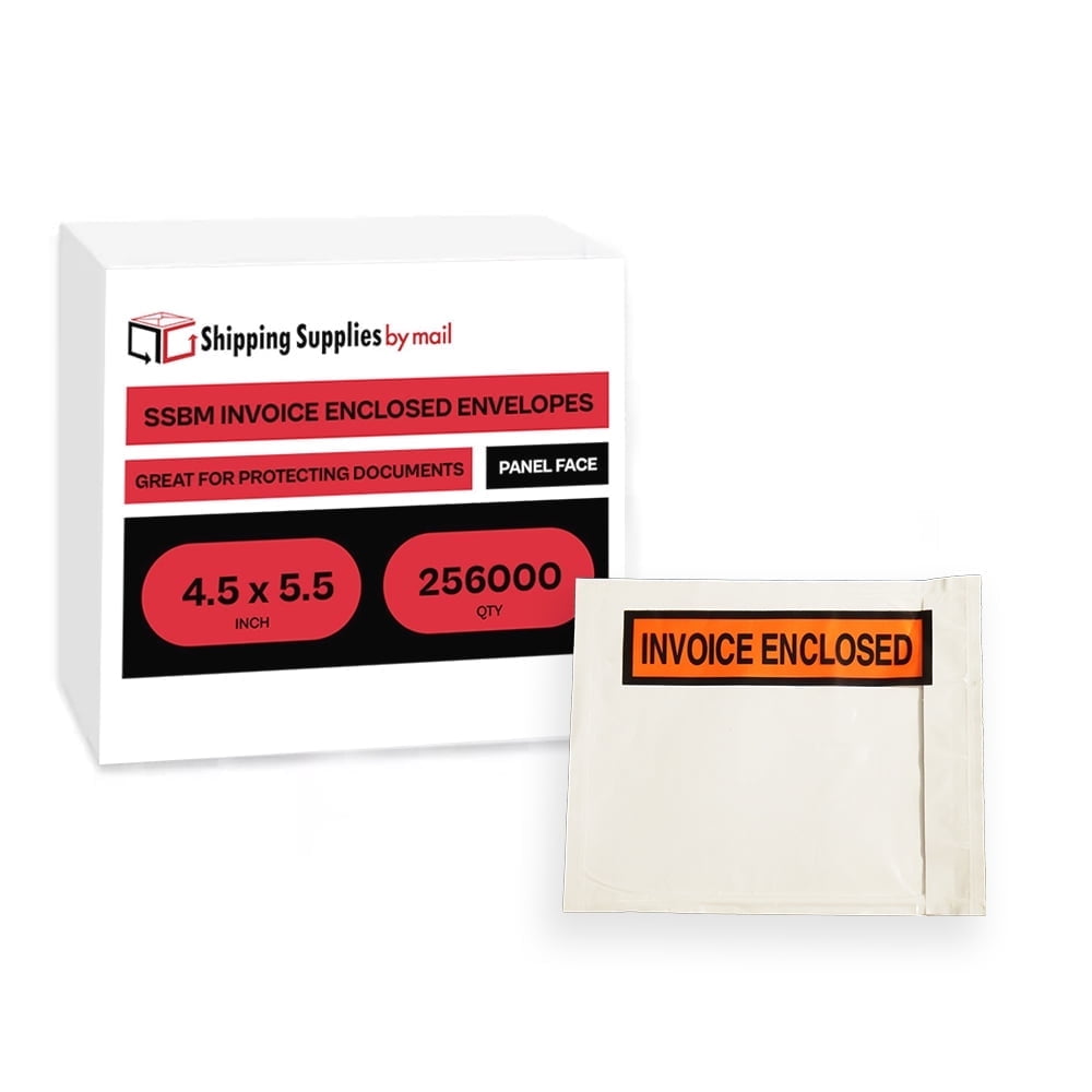 SSBM 4.5x5.5" Packing List Envelope "Invoice Enclosed" 1000/CS Panel ...