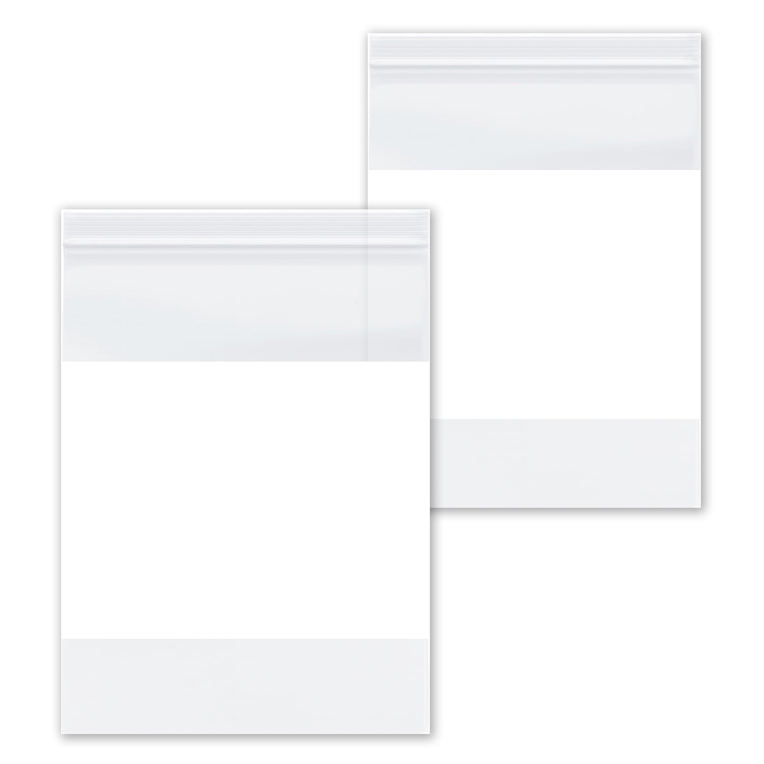 SSBM 4"x8" 2 Mil Reclosable Poly Bags with Writable White Block, Water ...