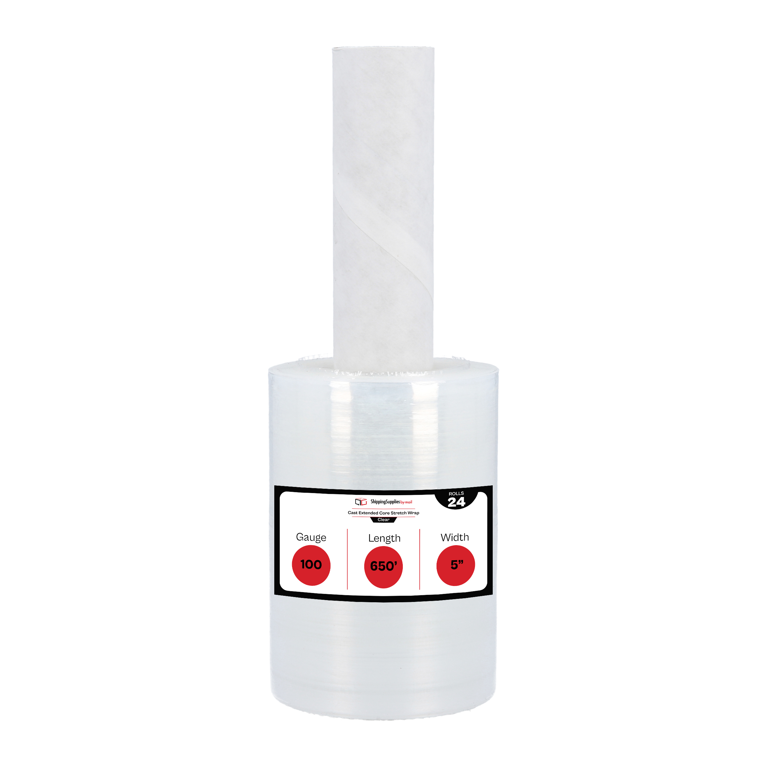 SSBM 5" X 650' 1.3" Extended Core Mini Stretch Wrap Banding Shrink Film ...