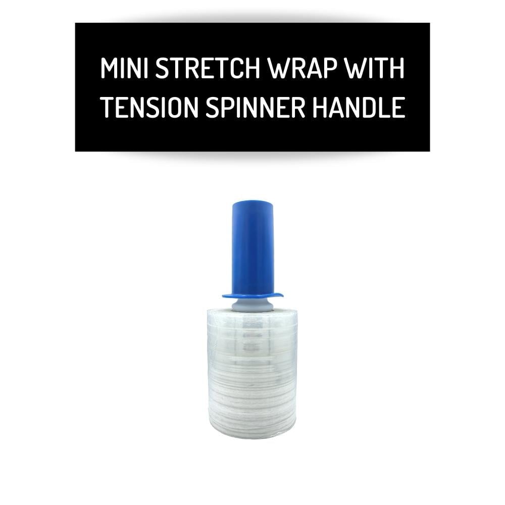 SSBM 5"x 1000' 1.75" Extended Core Mini Stretch Wrap with Blue Spinner ...