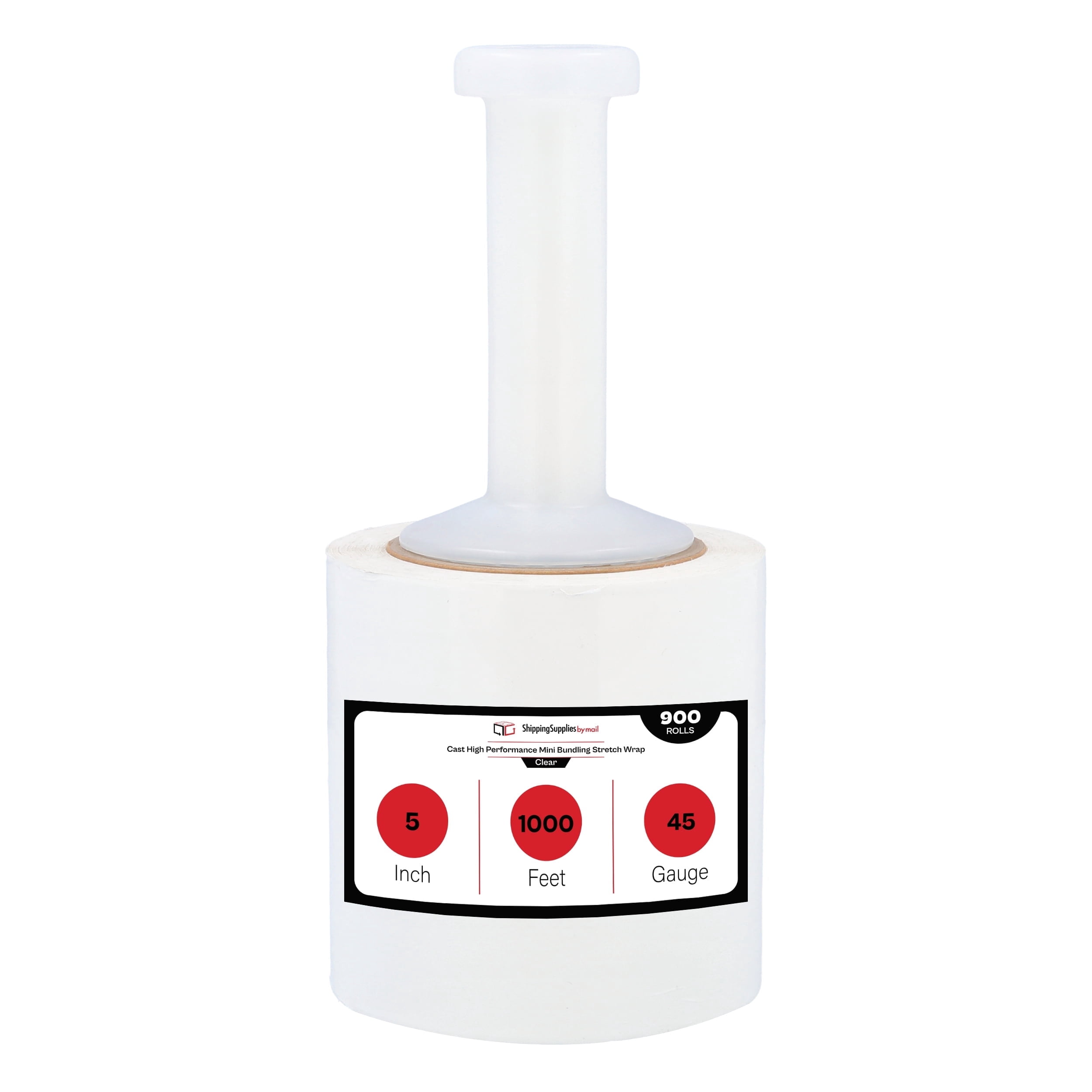 SSBM Mini Stretch Wrap with Plastic Dispenser Handle 5" x 1000' 900 ...