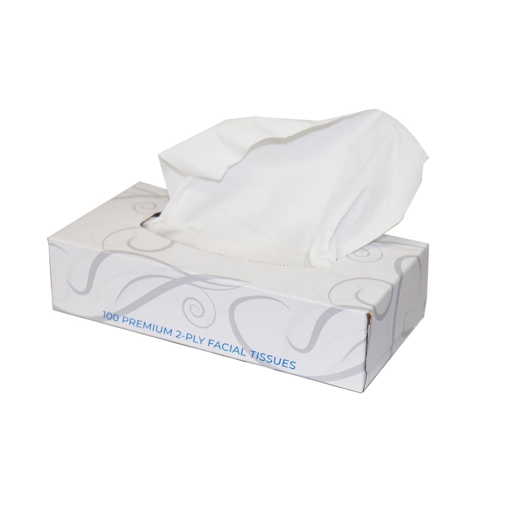 SSBM 960 Boxes 7.87" x 7.87" White Soft Facial Tissues 2 Ply Soft ...
