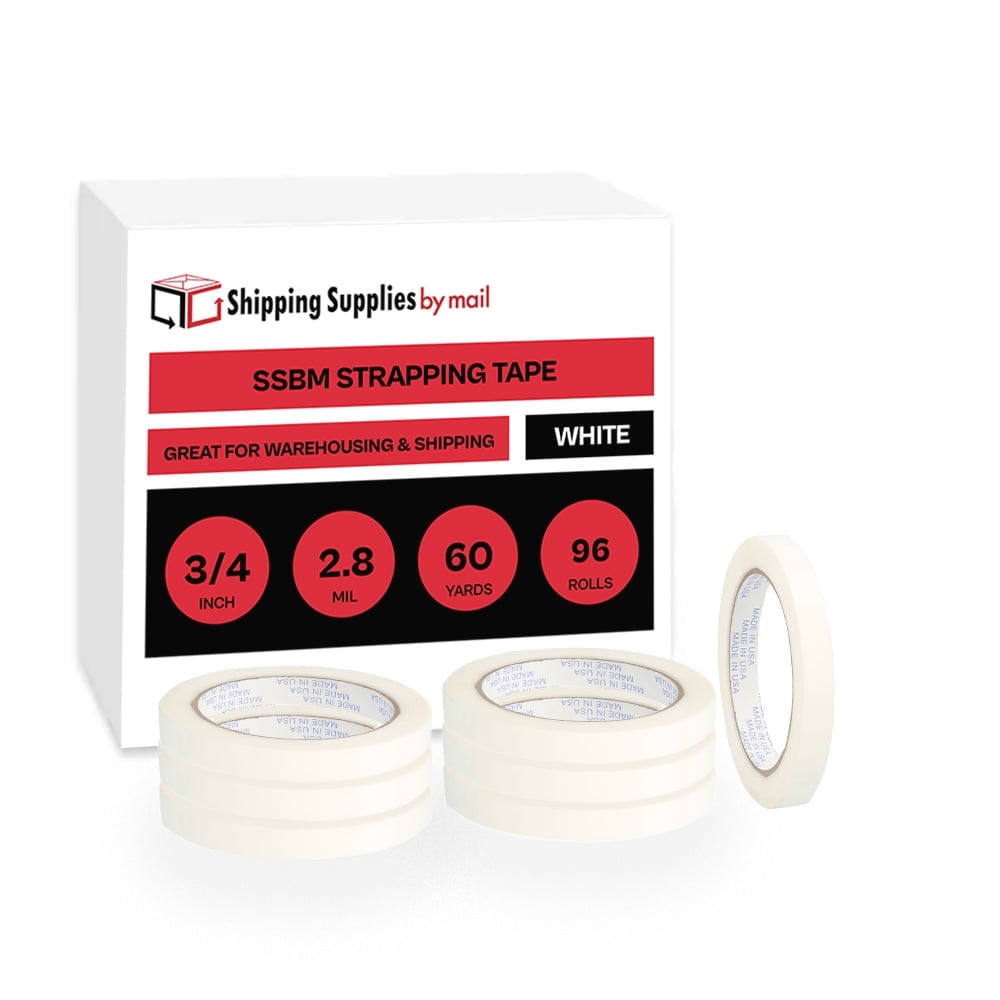 SSBM 96 Rolls - 2.8 Mil - Heavy Duty Strapping Bundling Adhesive Tape ...