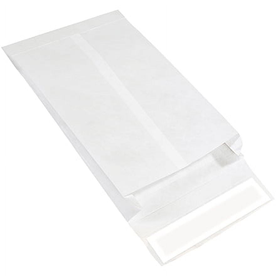 9 x 12 x 2" White "End" Self-Seal Expandable Tyvek® Envelopes 100 Per ...