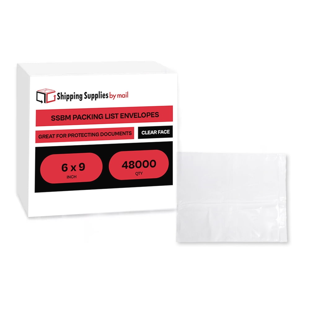 SSBM Clear 6x9 Envelopes Packing Envelopes for Shipping Plain Face ...
