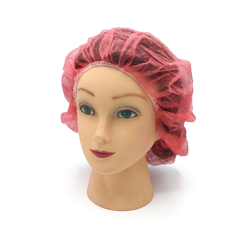 SSBM Disposable Bouffant Caps - 24" - Red - 20 Bags = 2000 Pieces ...