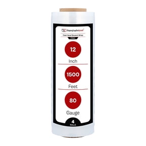 SSBM Cast Hand Pre-Stretch Wrap 15" x 1476' 256 Rolls 34 Gauge Clear ...