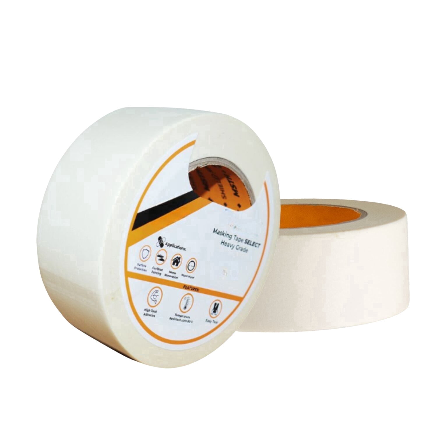 SSBM Masking Tape 2" x 60 Yards 2304 Rolls 6 Mil Easy Tear Tape for ...