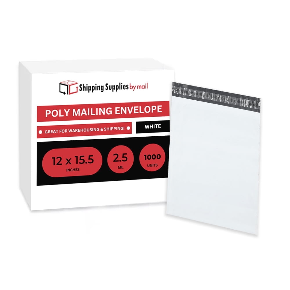 SSBM White Poly Mailers 12 x 15 Inch 1000 Pack Shipping Bags for ...