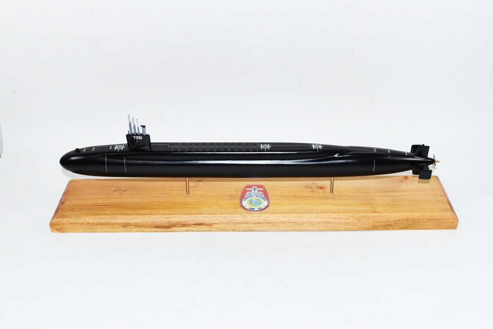 SSBN-728 USS Florida Submarine Model (Black Hull), Mahogany, Navy, 20 ...