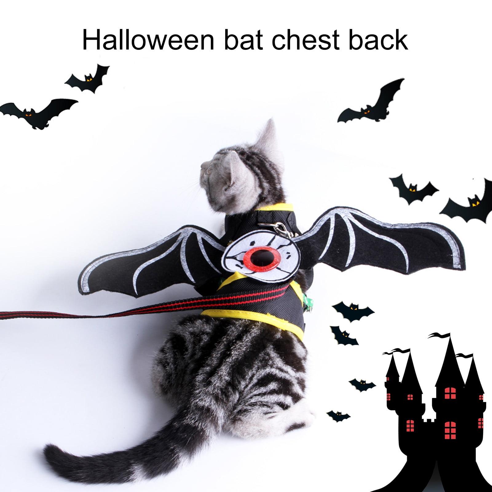 SSBSM 1 Set Pet Costume Bat Wings Halloween Costume Adjustable ...