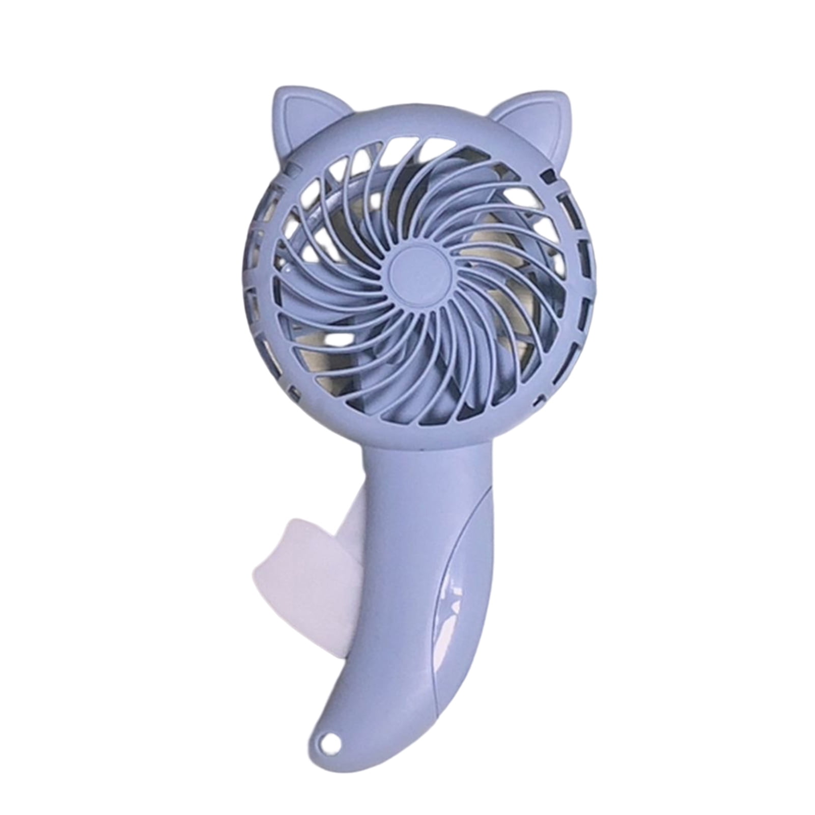 SSBSM Cartoon Handheld Fan with Lanyard Hole, Cat Ear Design, Strong ...