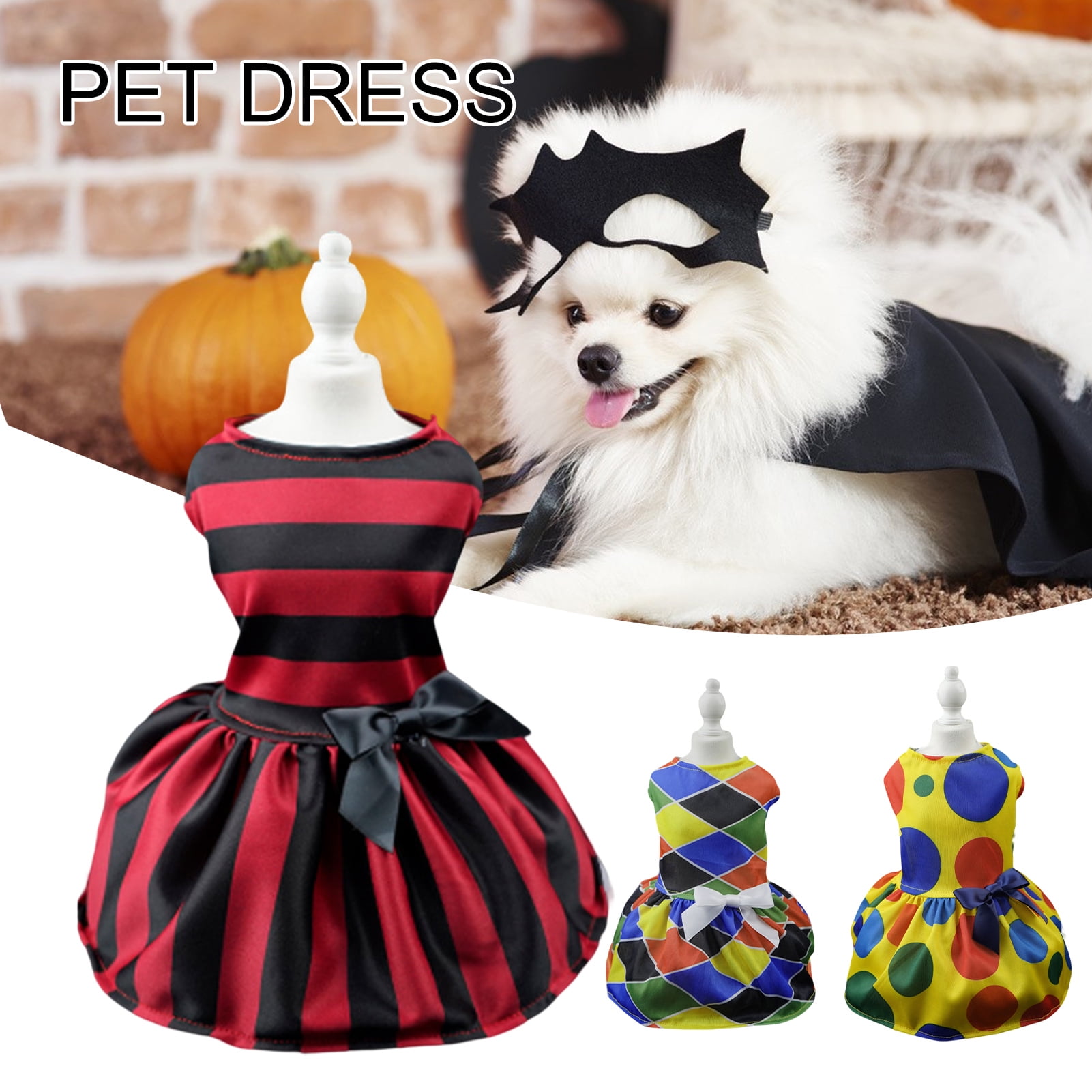 SSBSM Dog Dress Halloween Style Thin Close-fitting Breathable Good Ductility Dress-up Tight ...