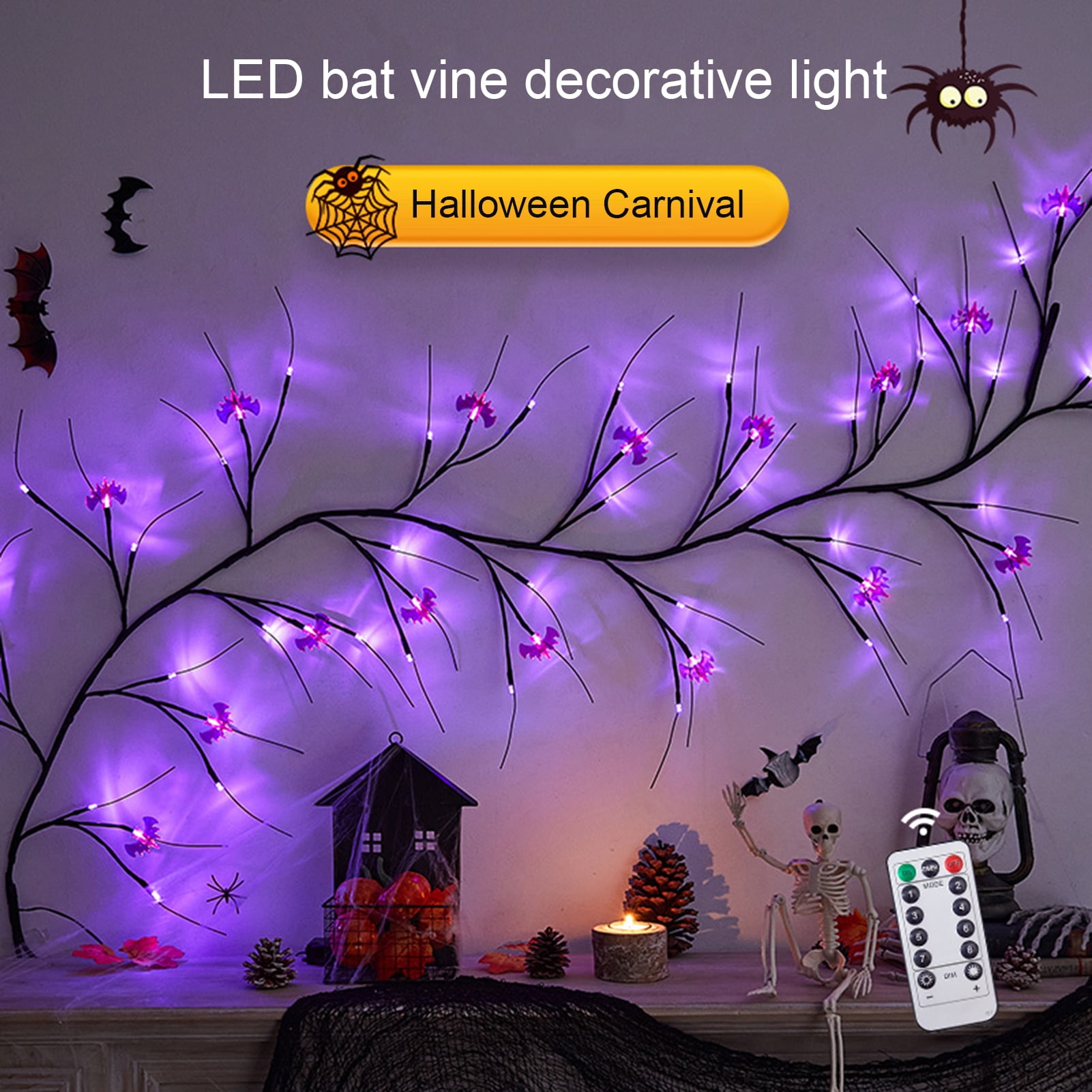 SSBSM Halloween Light Battery Operated Waterproof Multiple Lighting ...