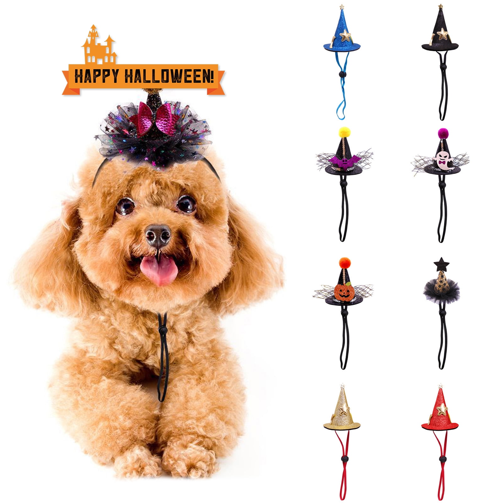 SSBSM Pet Hat Creative Shape Adjustable Breathable Allergy Free Easy ...