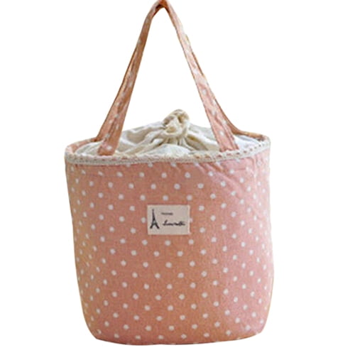 SSBSM Portable Picnic Lunch Bag Outdoor Food Storage Polka Dot ...
