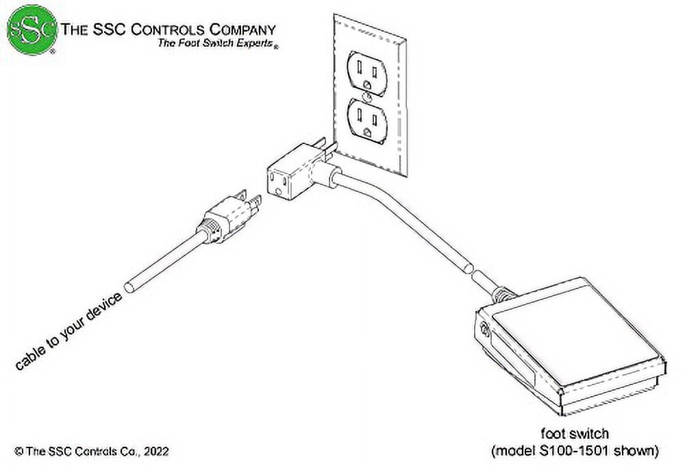 SSC Controls S100-1501 Foot Switch, Electrical, Momentary Action, Made ...