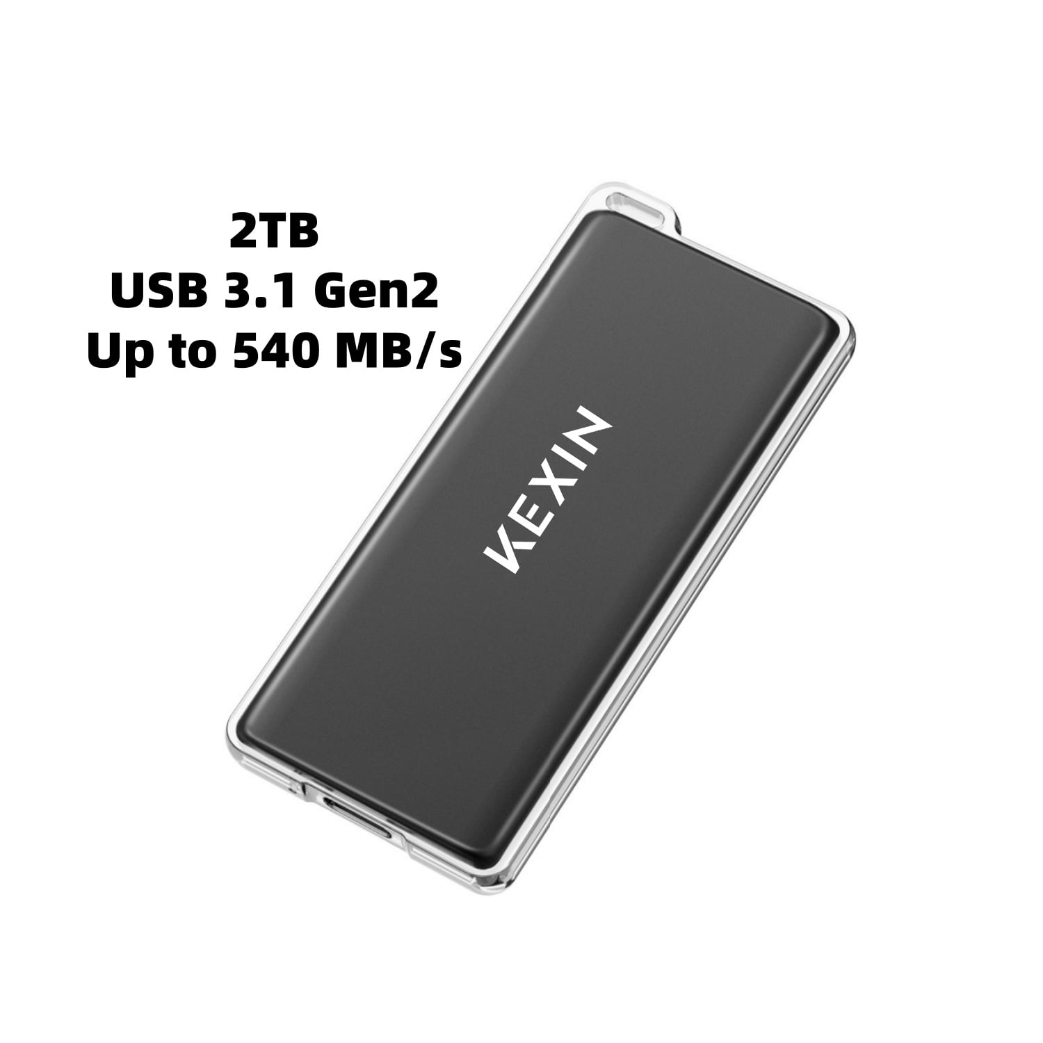 SSD 2TB External Hard Drive,KEXIN Portable SSD up to 540MB/s,USB 3.1 ...
