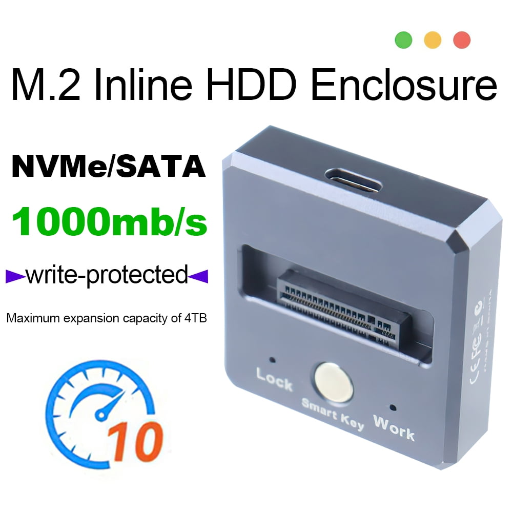 SSD Docking Station 1000MB/s M.2 NVME/SATA SSD Enclosure Portable ...