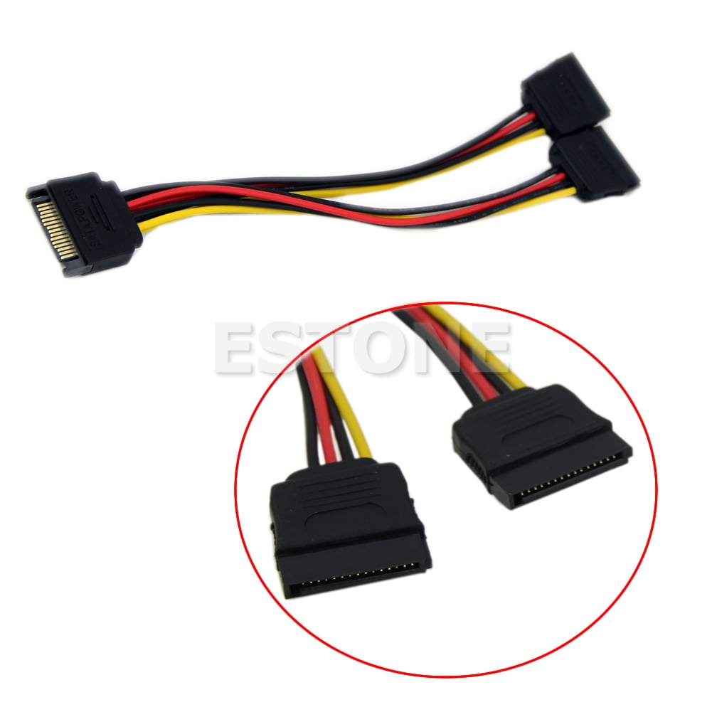 SSD Power Cable HDD Hard Drive Power Cord Wire SATA 15 Pin Male to ...