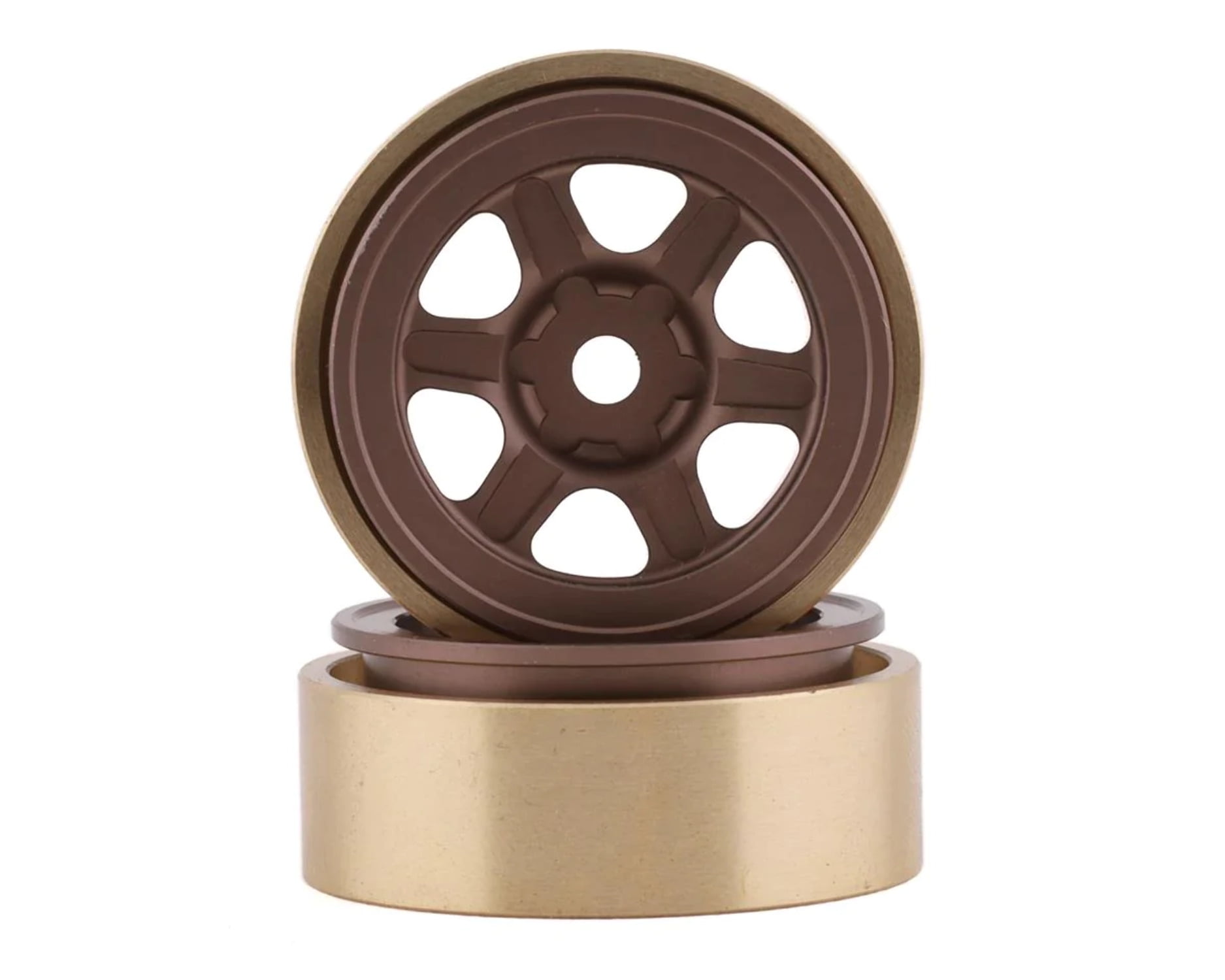 SSD RC SCX24 1.0” Aluminum/Brass Challenger Wheels (Bronze) (2 ...