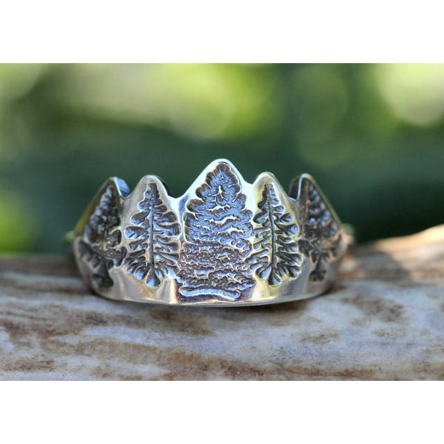 SSD_Sterling Silver Tree Ring Mountain Ring Forest Ring Nature Lover ...