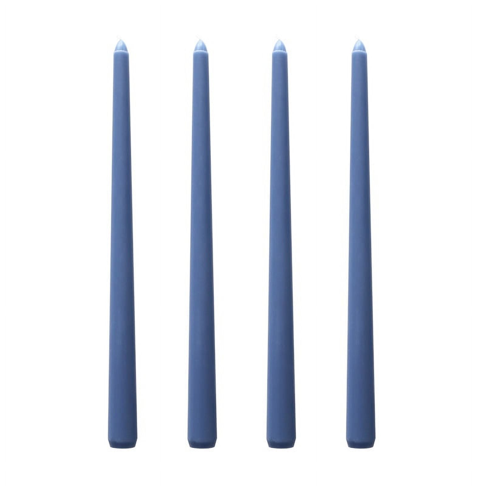 SSENERY 12" Colored Blue Unscented Taper Candles (4-Pack) for Home ...