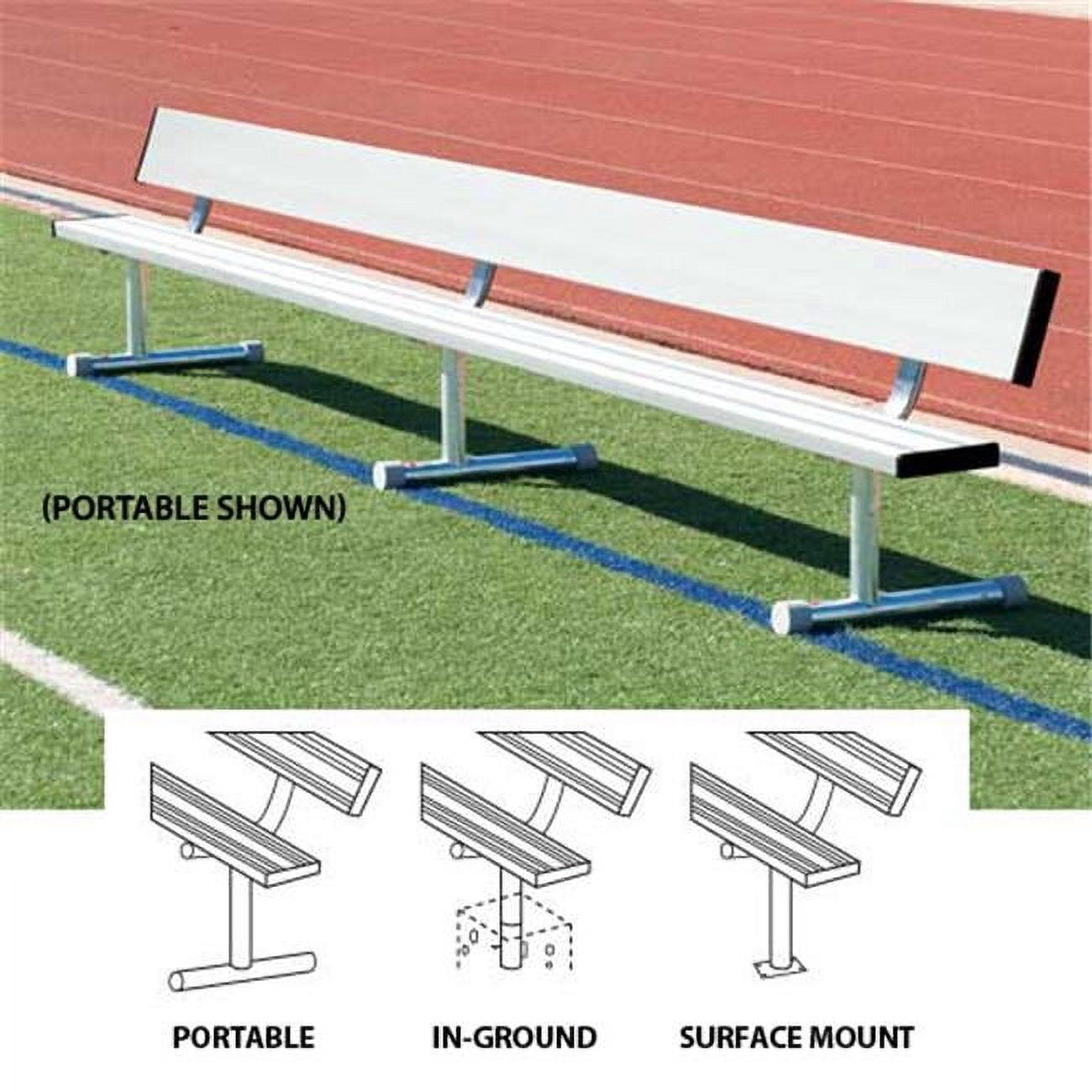 SSG-BSN Portable Bench With Back - Aluminum - 27 Feet - Walmart.com