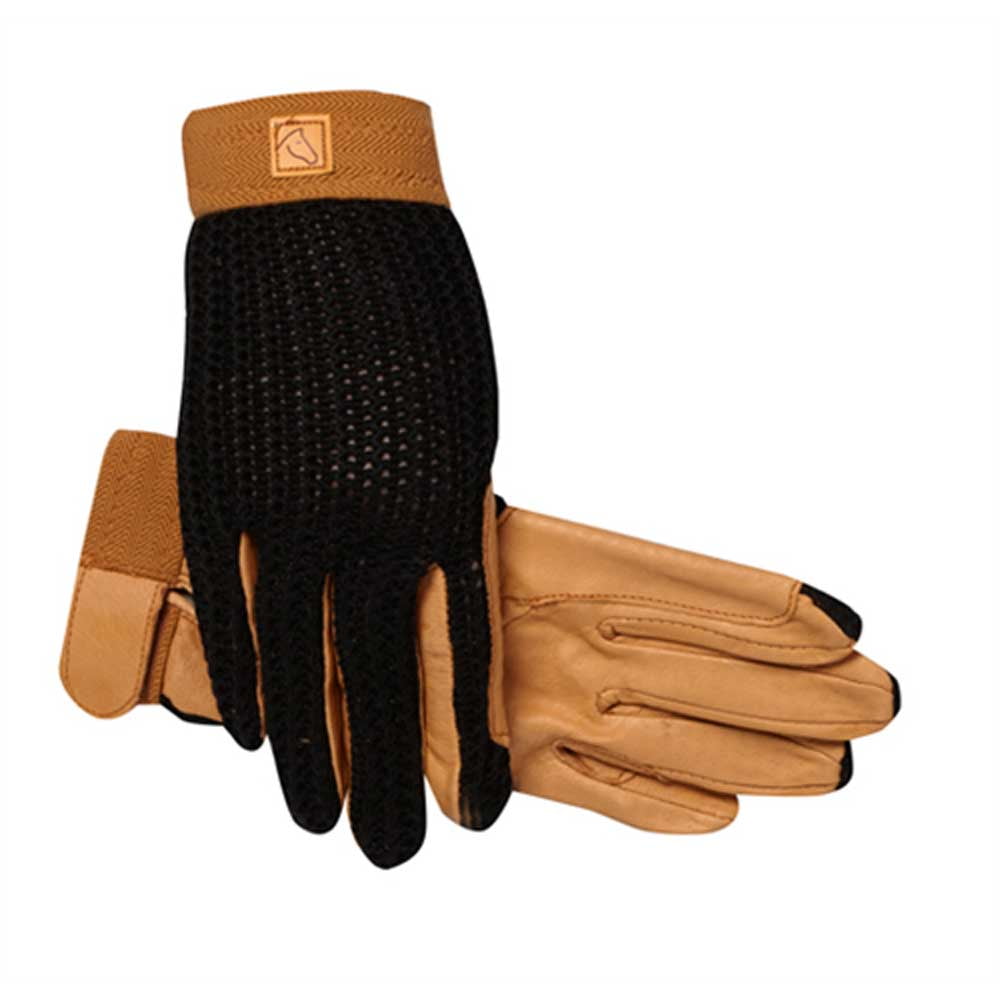 SSG Lycrochet Ultraflex Riding Gloves - Black - Walmart.com