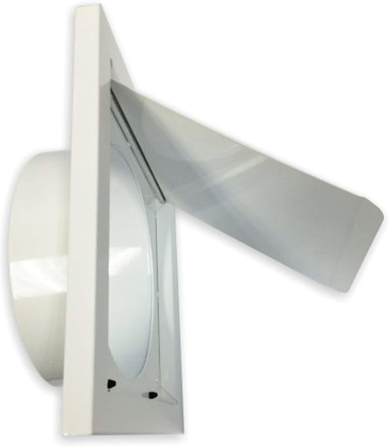 SSHVAC6W - 6" White Powder Coated Metal Dryer Wall Vent - Painted Wall ...