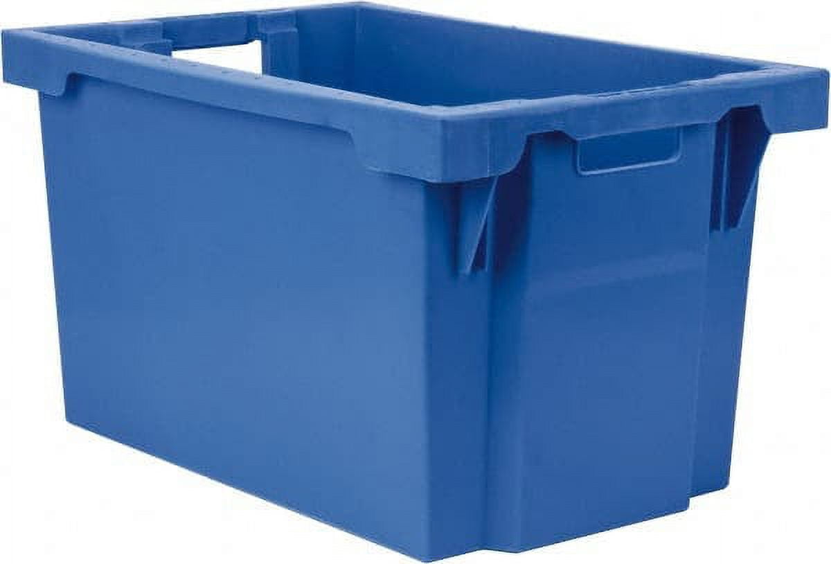 SSI Schaefer 2.19 Cu Ft, 66 Lb Load Capacity Blue Polypropylene Tote ...