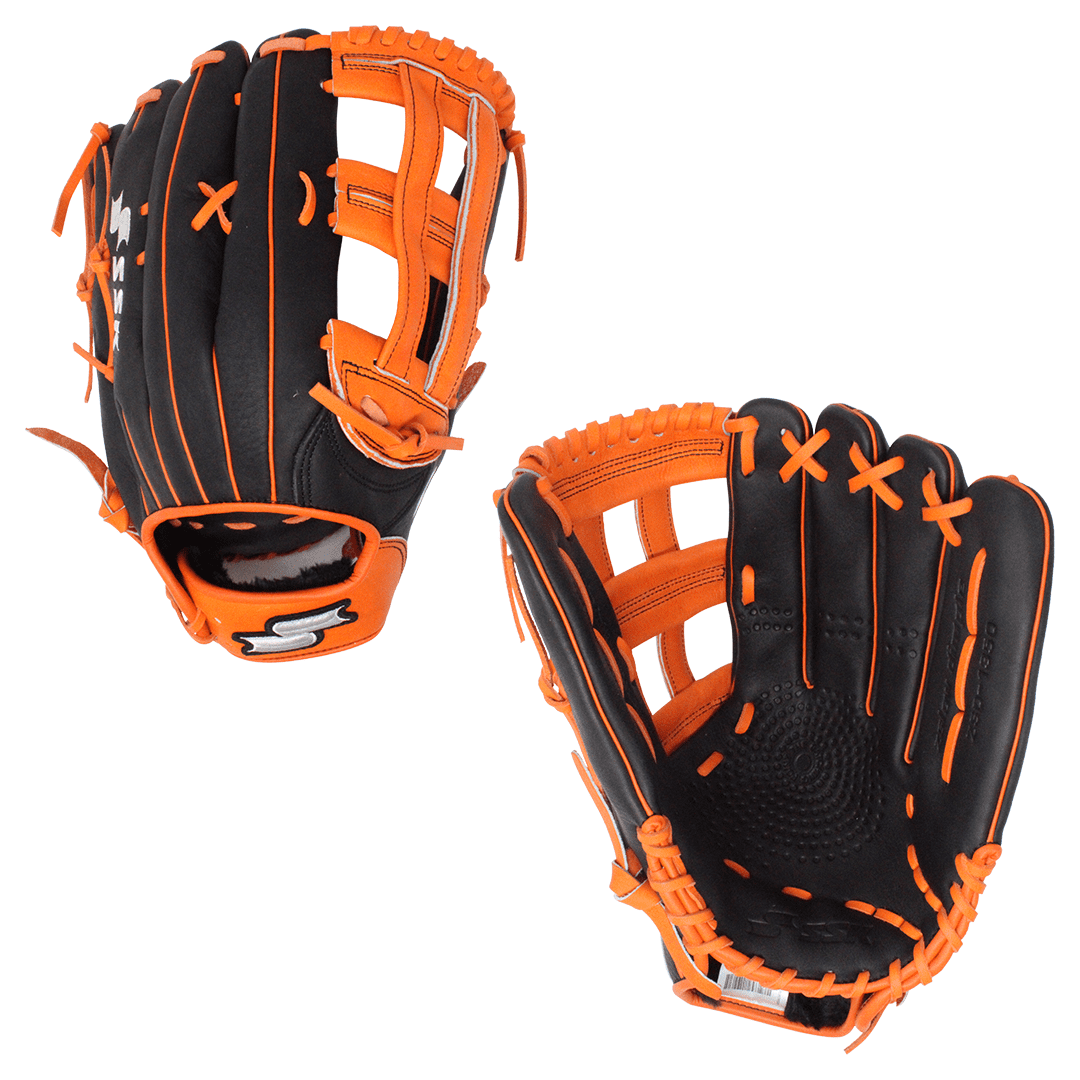 SSK ZSLOW DIMPLE 13.5" Slowpitch Softball Glove ZSD-1350BLKORG3 ...