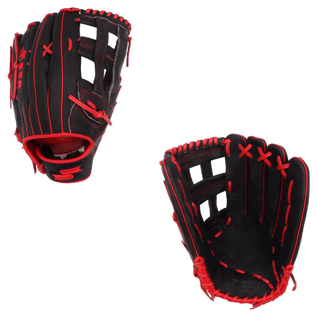 SSK ZSLOW DIMPLE 13.5" Slowpitch Softball Glove ZSD-1350BLKRED3 ...