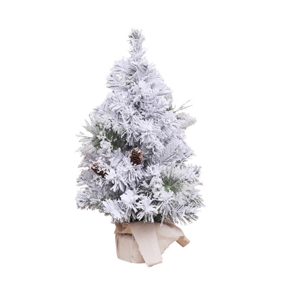 SSKDBFJG 16 Inch Snow Flocked Artificial Christmas Tree, Tabletop ...