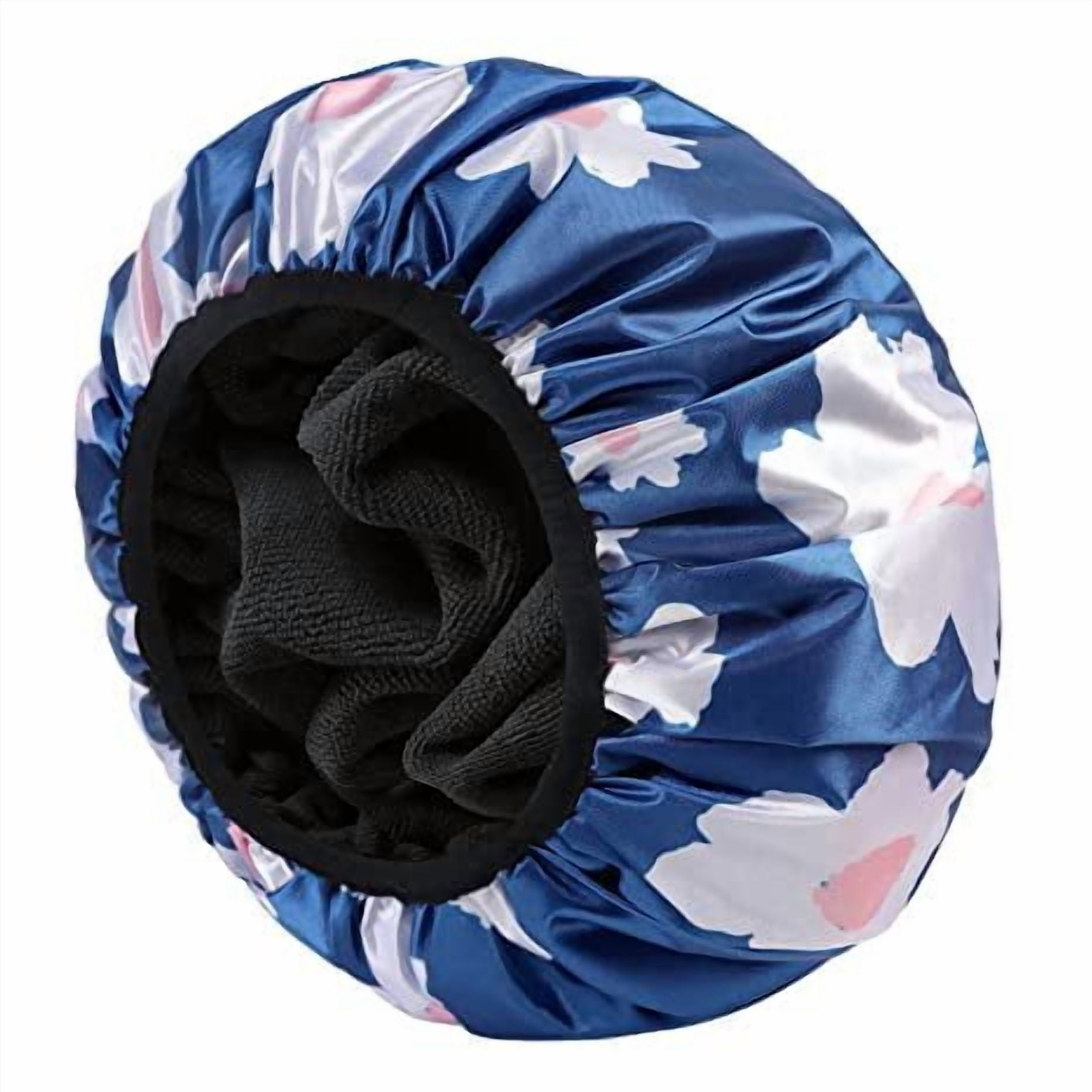 SSKDBFJG Shower Cap,Triple Layer Large Cap for Women,Shower Cap ...