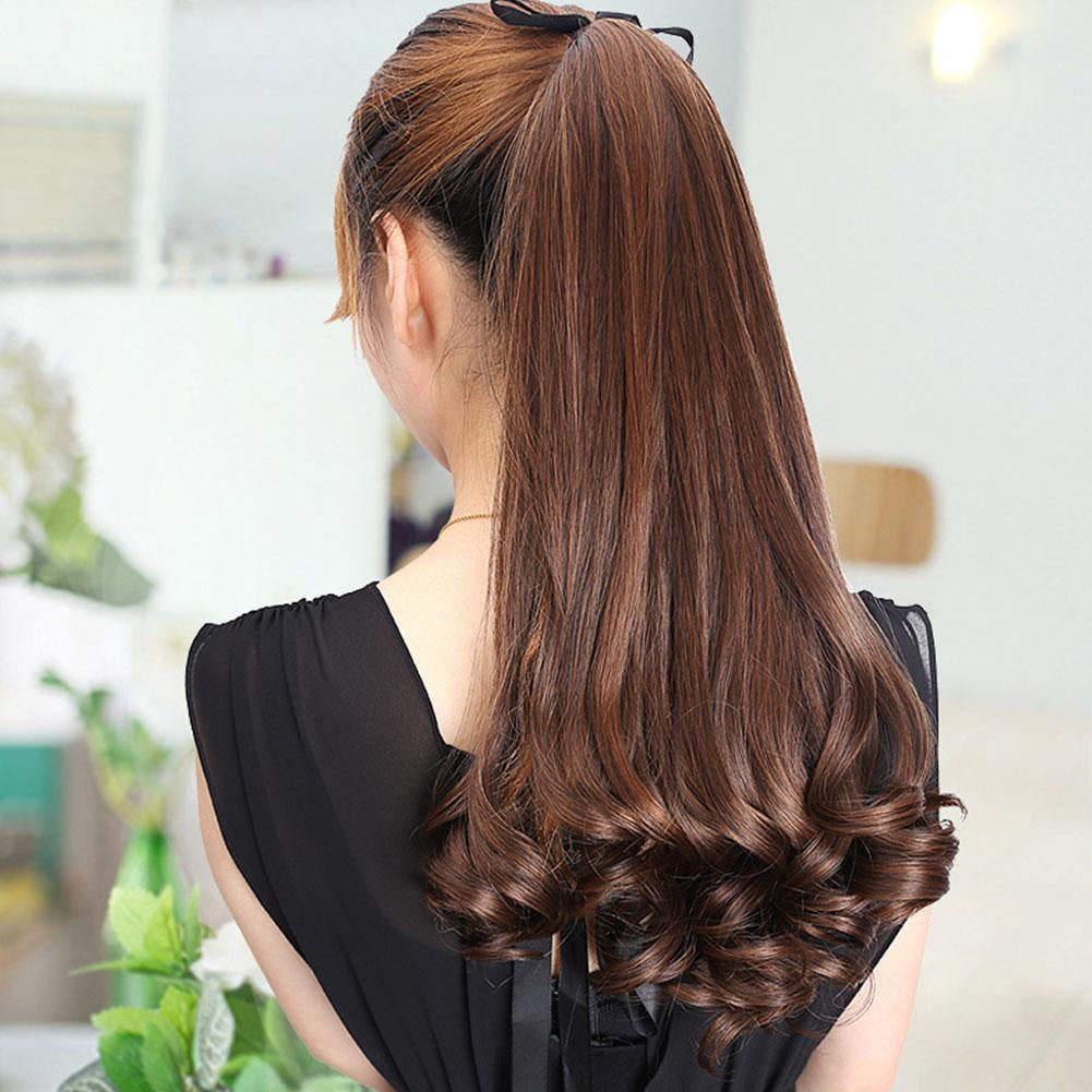 SSKFHGI 006d-2/30 Light Brown (55cm) Wig Women'S Ponytail Long Curly ...
